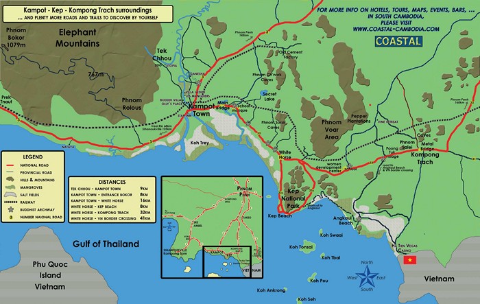Kep, Cambodia Map. Courtesy Coastal Kep - Kampot information guide ... Kep, Cambodia Map. Courtesy Coastal Kep - Kampot information guide ...